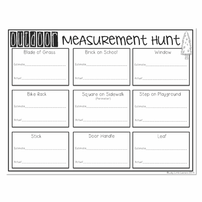 Camp Read a Lot - Outdoor Measurement Hunt - Lucky Little Learners
