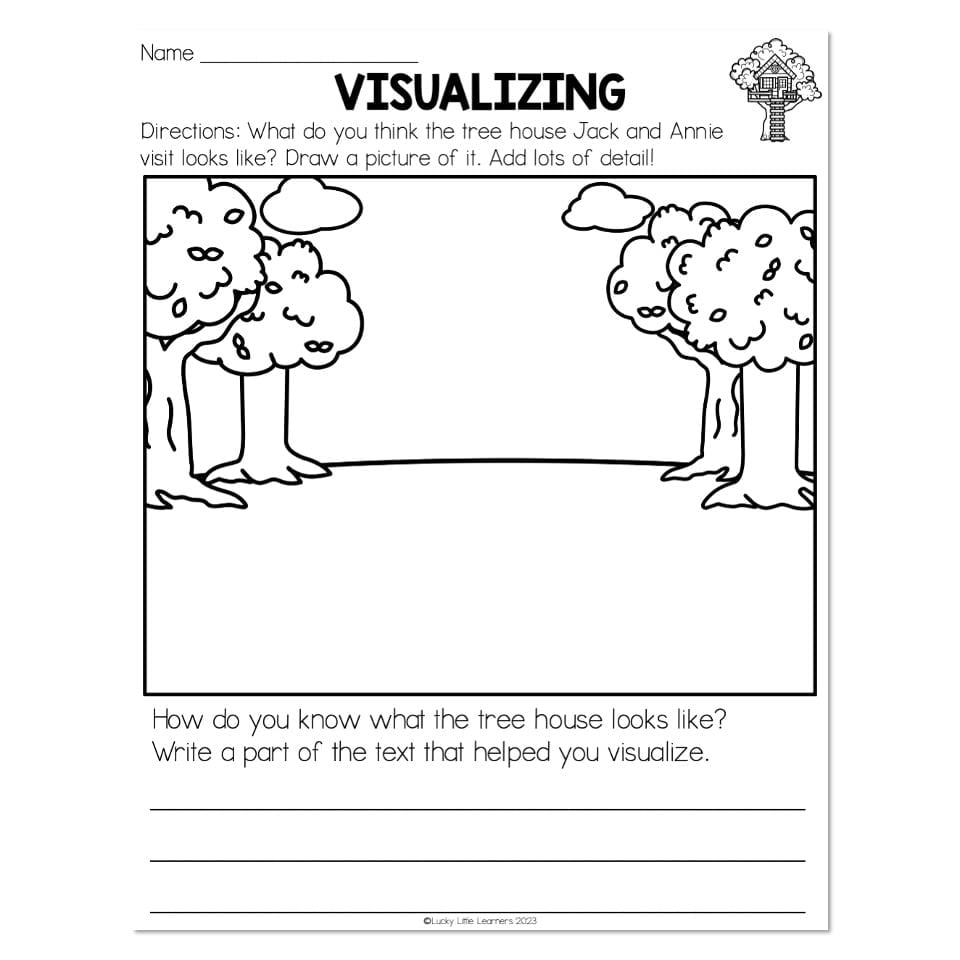 Chapter Book Companion - Magic Tree House - Visualizing - Lucky Little ...