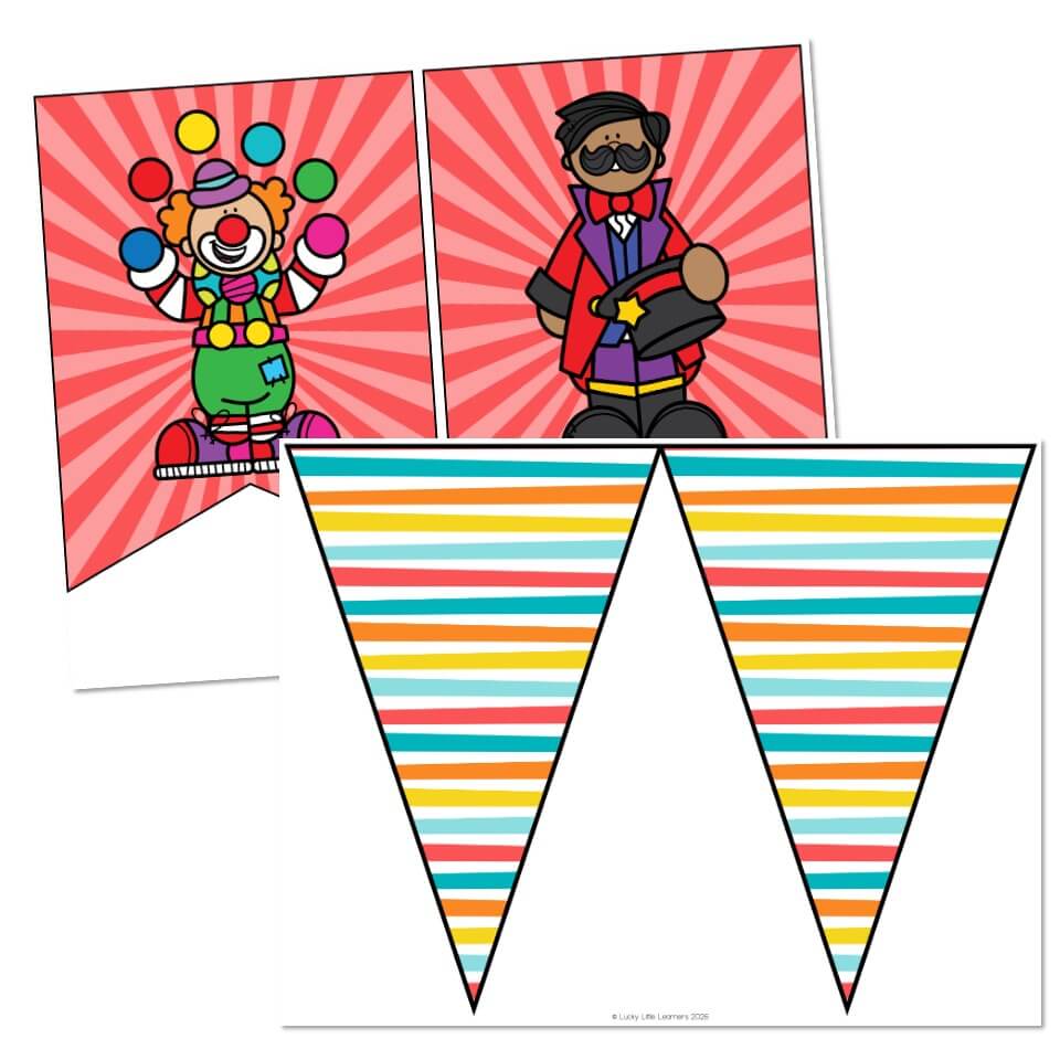 Circus Transformation - Banners - Lucky Little Learners