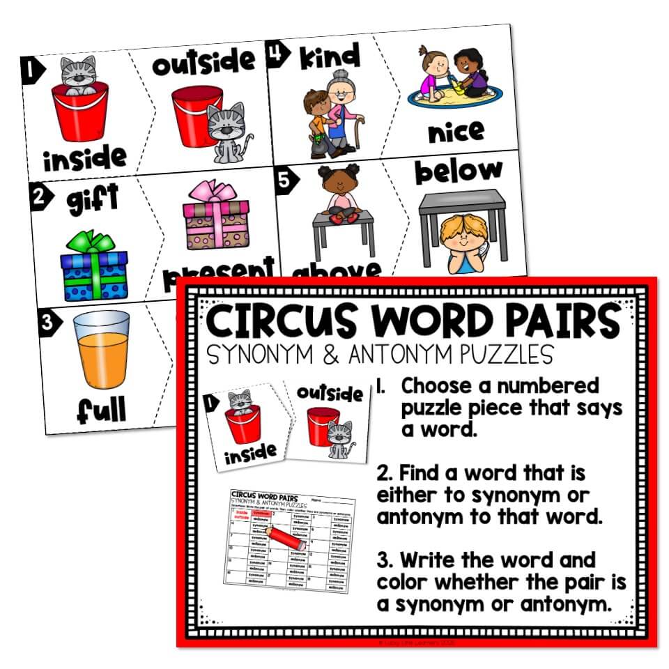 Circus Transformation - Reading Center - Synonym and Antonym - Lucky ...
