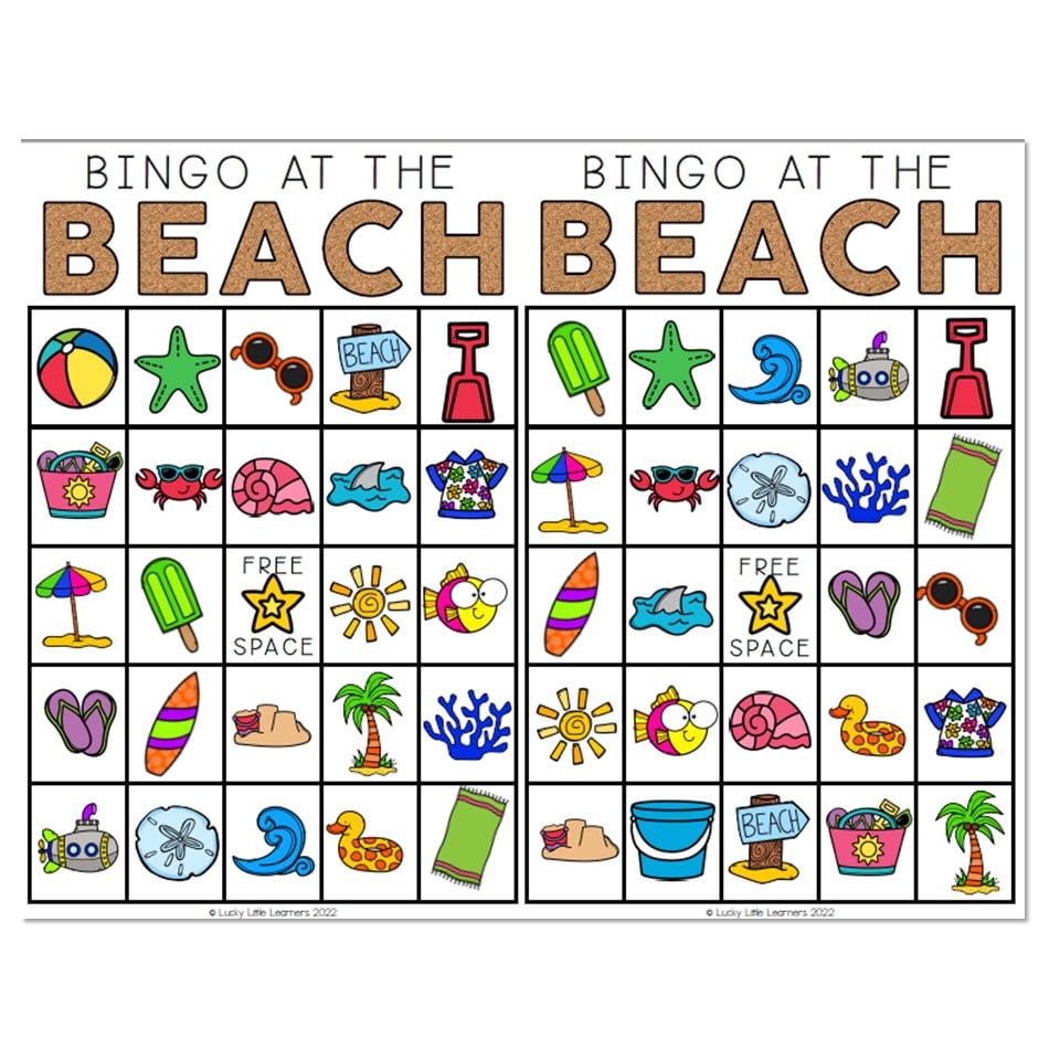 Classroom Transformation - Beach Day - Bingo at the Beach - Lucky ...