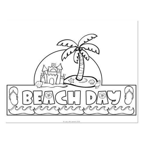Classroom Transformation - Beach Day - Crown - Lucky Little Learners