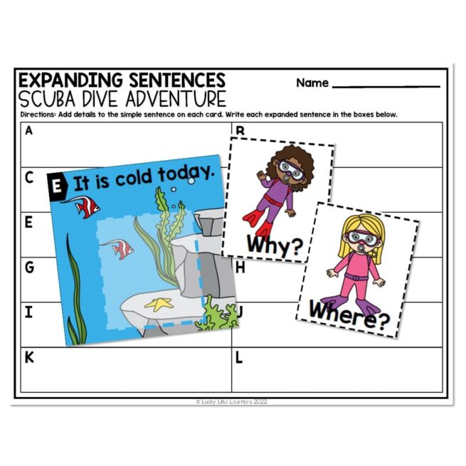 Classroom Transformation - Beach Day - Expanding Sentences - Scuba Dive ...