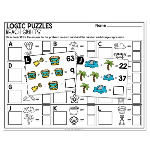 Classroom Transformation - Beach Day - Logic Puzzles - Beach Sights ...
