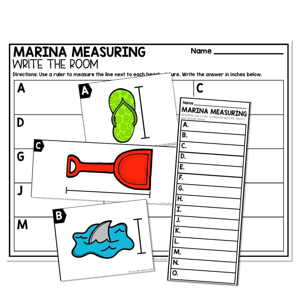Classroom Transformation - Beach Day - Marina Measuring - Write the ...