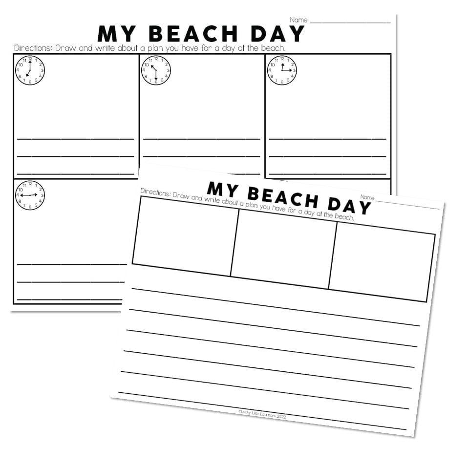 Classroom Transformation - Beach Day - My Beach Day - Lucky Little Learners