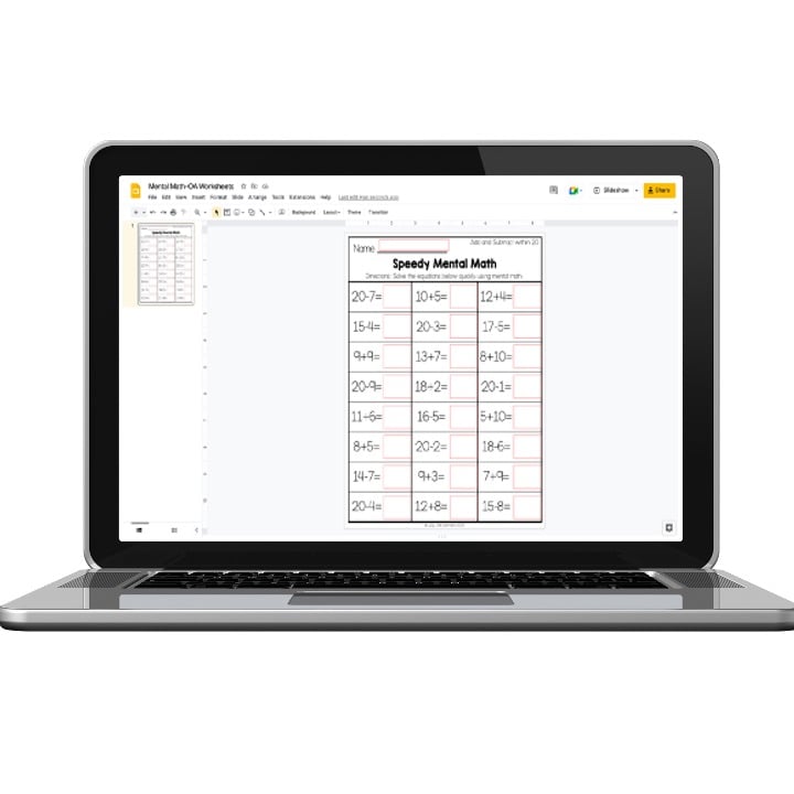 Digital 2nd Grade Math Worksheets - Operations and Algebraic Thinking ...