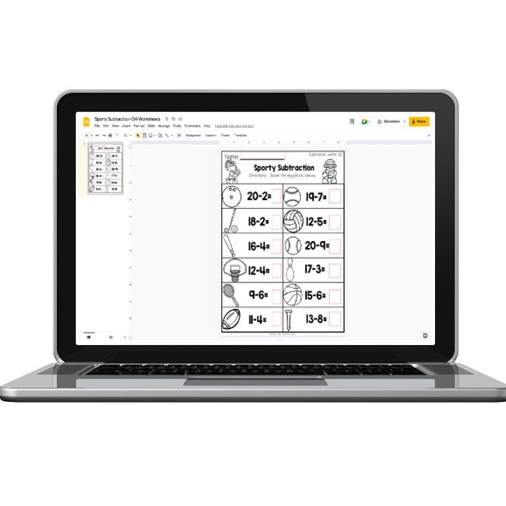 Digital 2nd Grade Math Worksheets - Operations and Algebraic Thinking ...