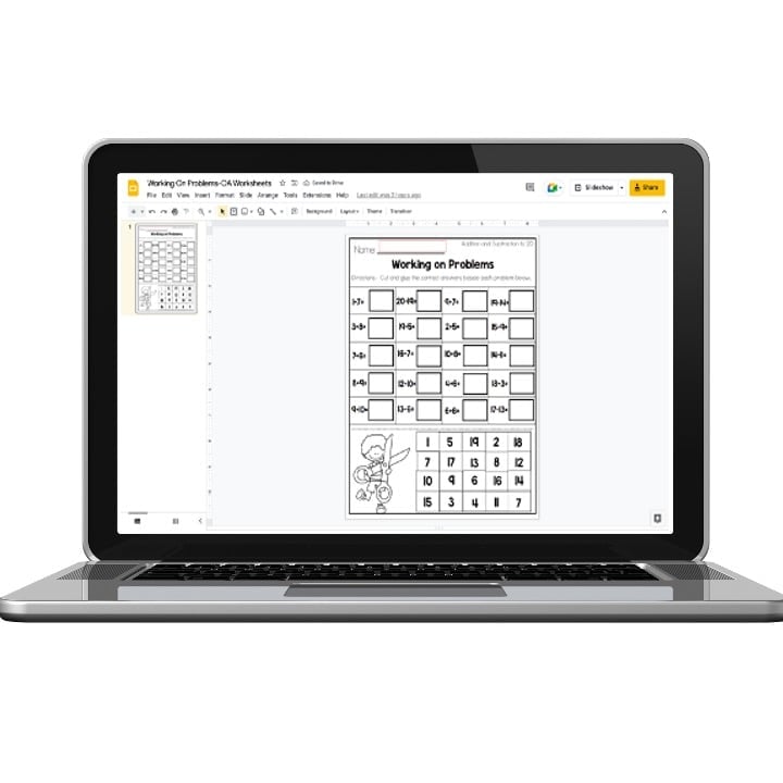 Digital 2nd Grade Math Worksheets - Operations and Algebraic Thinking ...
