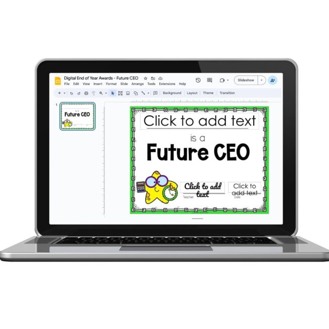 Digital End of Year Awards - Future CEO - Lucky Little Learners