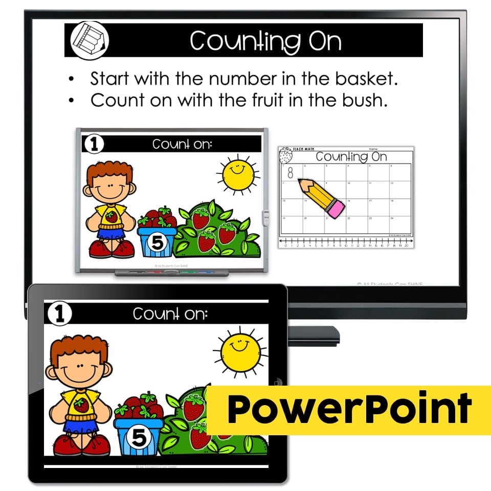 Digital Flash Math Games - Counting On - Lucky Little Learners