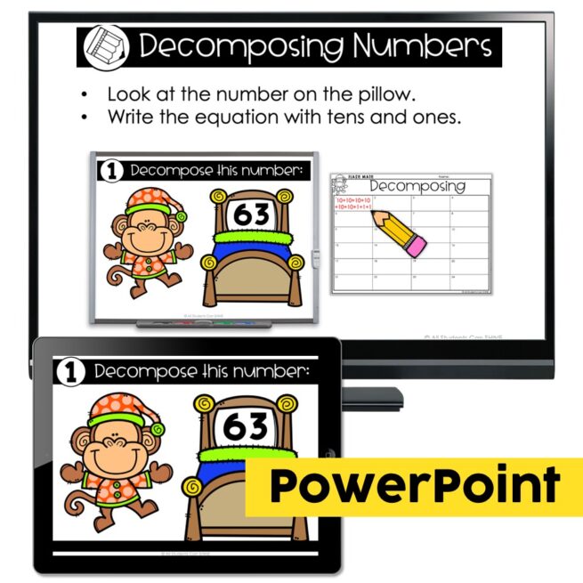 Digital Flash Math Games - Decomposing - Lucky Little Learners