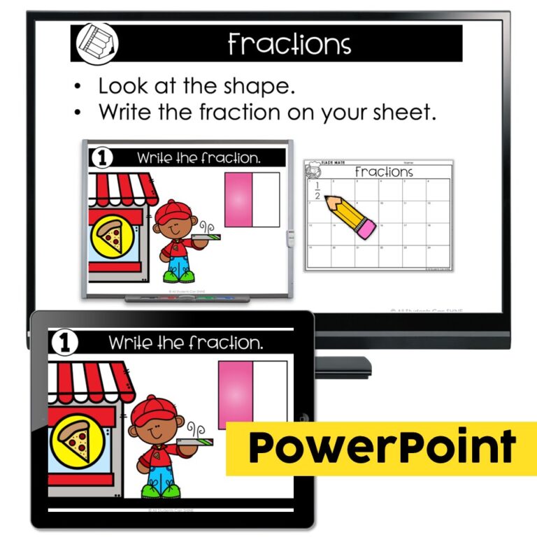 Digital Flash Math Games - Fractions - Lucky Little Learners