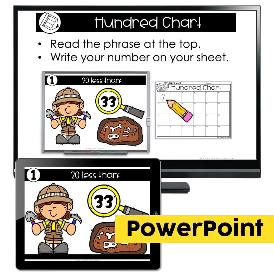 Digital Flash Math Games - Hundred Chart - Lucky Little Learners
