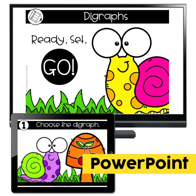 Digital Flash Phonics - Beginning Digraphs - Lucky Little Learners