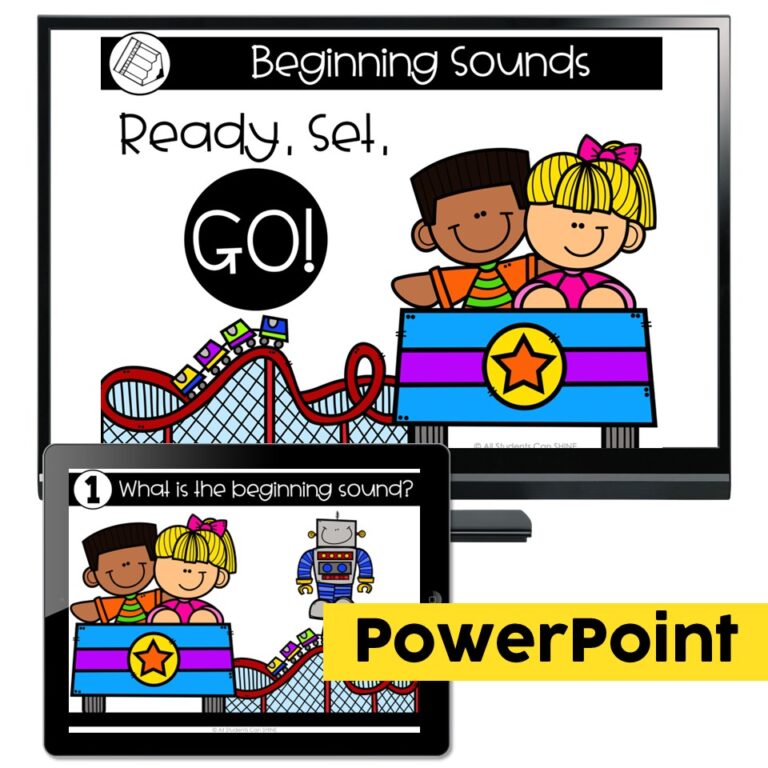 Digital Flash Phonics - Beginning Sounds Choose the Sound - Lucky ...