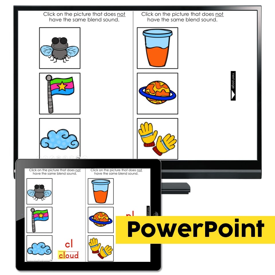 Digital Interactive Phonics - Blends - Game 5 - Lucky Little Learners