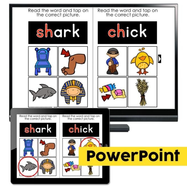 Digital Interactive Phonics - Digraphs - Game 3 - Lucky Little Learners