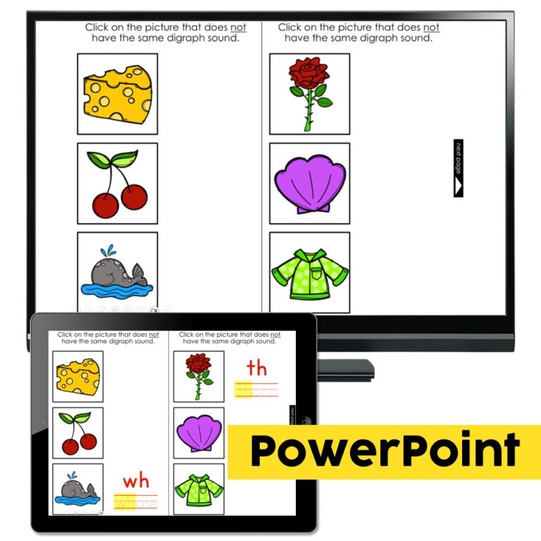 Digital Interactive Phonics - Digraphs - Game 4 - Lucky Little Learners