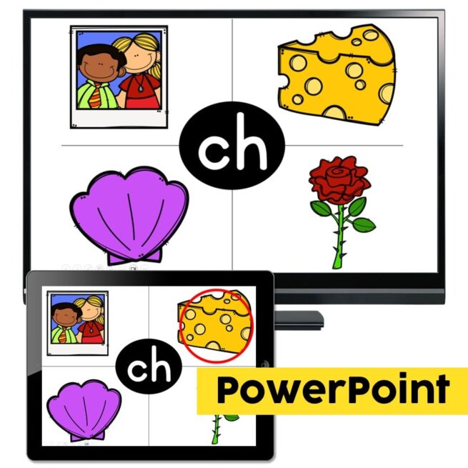 Digital Interactive Phonics - Digraphs - Game 5 - Lucky Little Learners