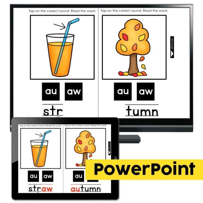 Digital Interactive Phonics - Diphthongs - Game 4 - Lucky Little Learners