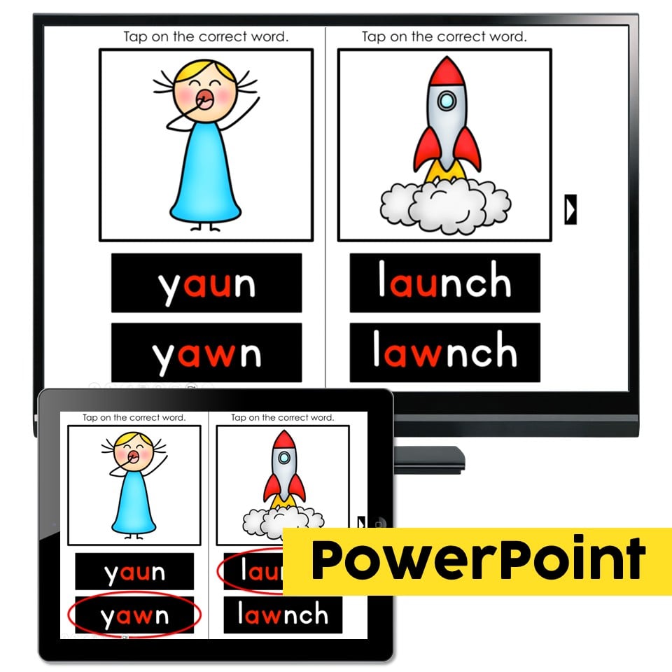 Digital Interactive Phonics - Diphthongs - Game 5 - Lucky Little Learners
