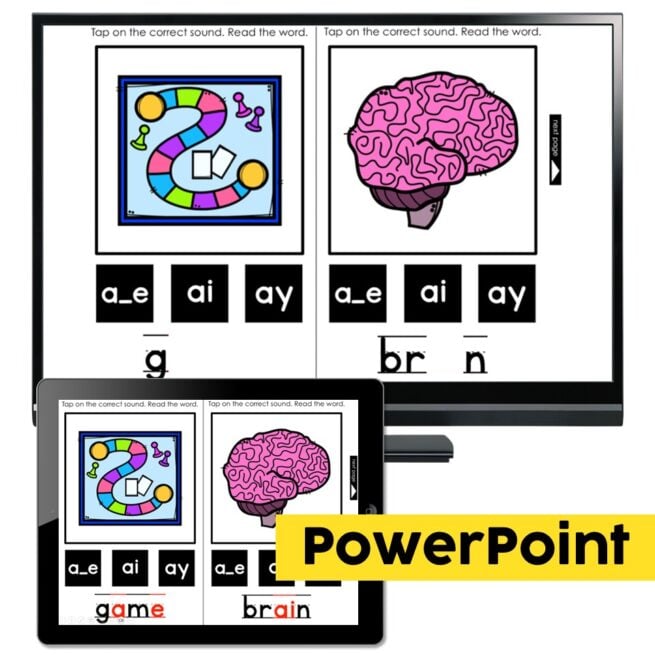Digital Interactive Phonics - Long Vowels - Game 3 - Lucky Little Learners