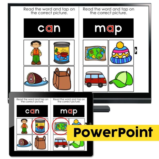 Digital Interactive Phonics - Short Vowels - Game 2 - Lucky Little Learners
