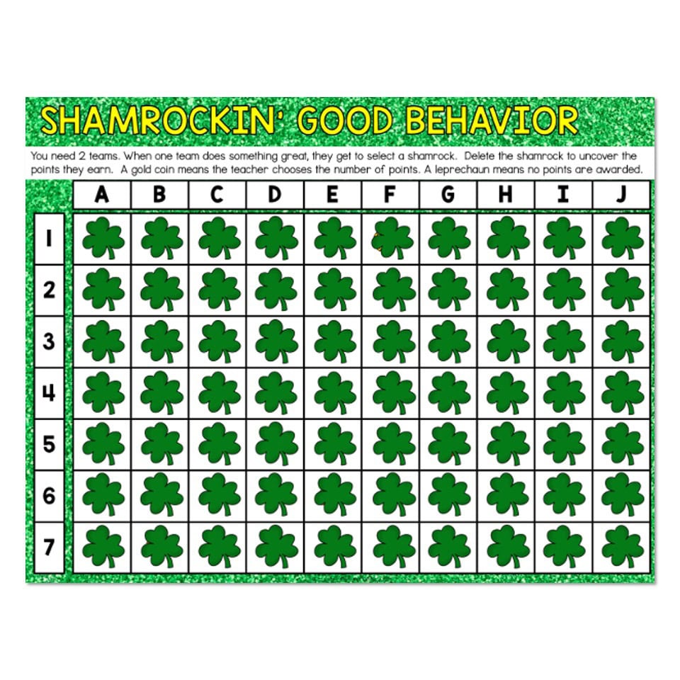 Digital St. Patrick's Day Behavior Board - Shamrockin' Good Behavior ...