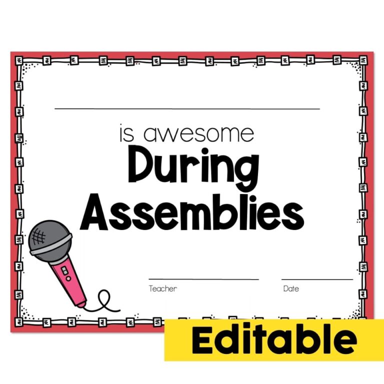 Editable End of Year Awards - Awesome During Assemblies - Lucky Little ...