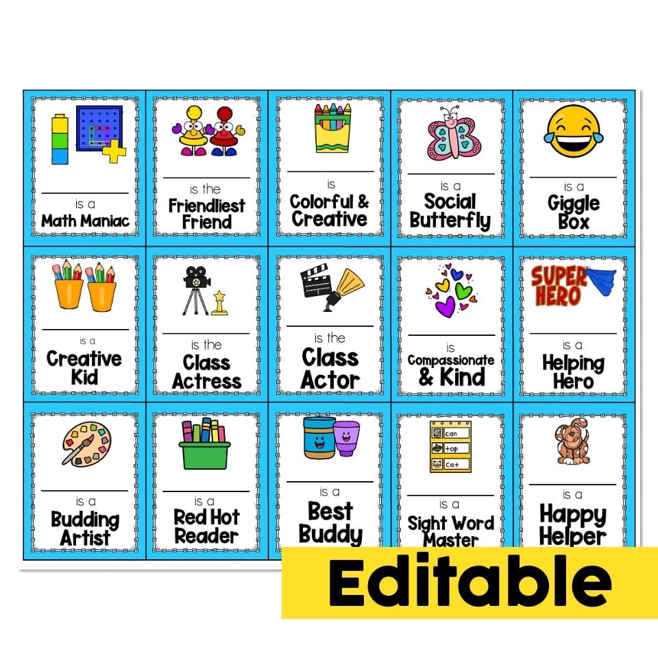 Editable End of Year Awards - Brag Tags - Page 3 - Lucky Little Learners
