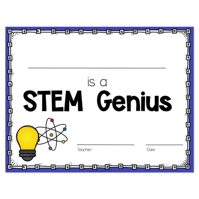 End of Year Awards - STEM Genius - Lucky Little Learners