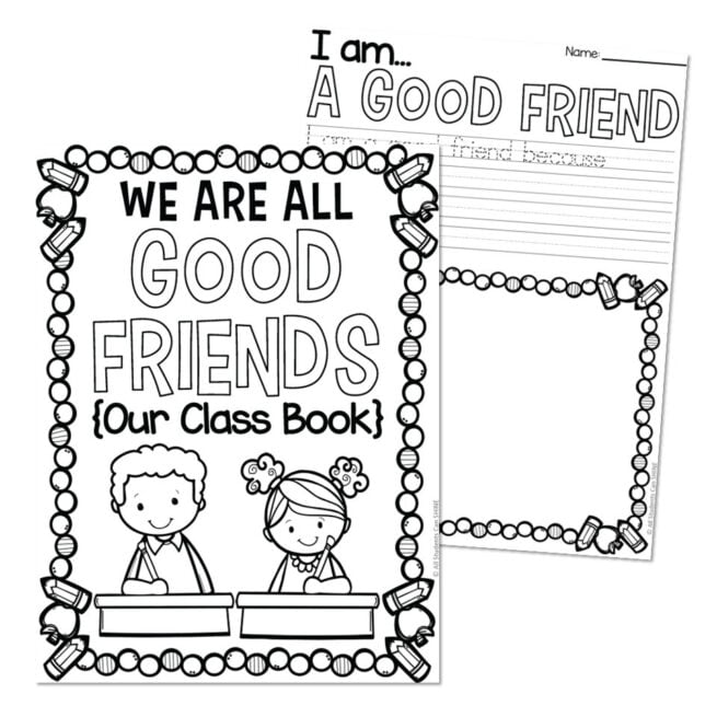 First Week Back to School - Class Book - We Are All Good Friends ...