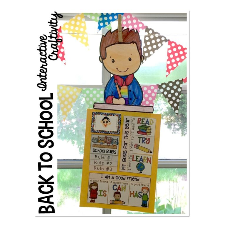 First Week Back to School - Interactive Craftivity - Lucky Little Learners