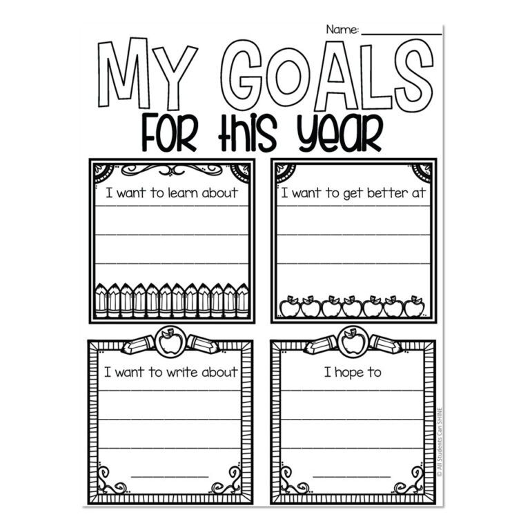 First Week Back to School - Goals for This Year - Lucky Little Learners