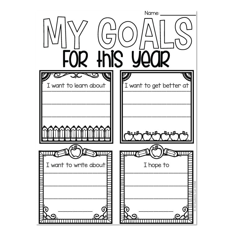 First Week Back to School - Goals for This Year - Lucky Little Learners