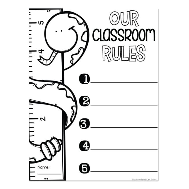 First Week Back to School - Our Classroom Rules - Lucky Little Learners