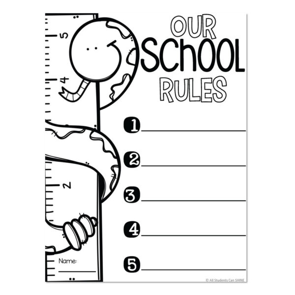 First Week Back to School - Our School Rules - Lucky Little Learners