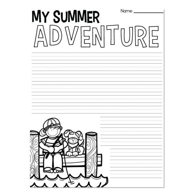 First Week Back to School - Summer Writing Prompts - Lucky Little Learners