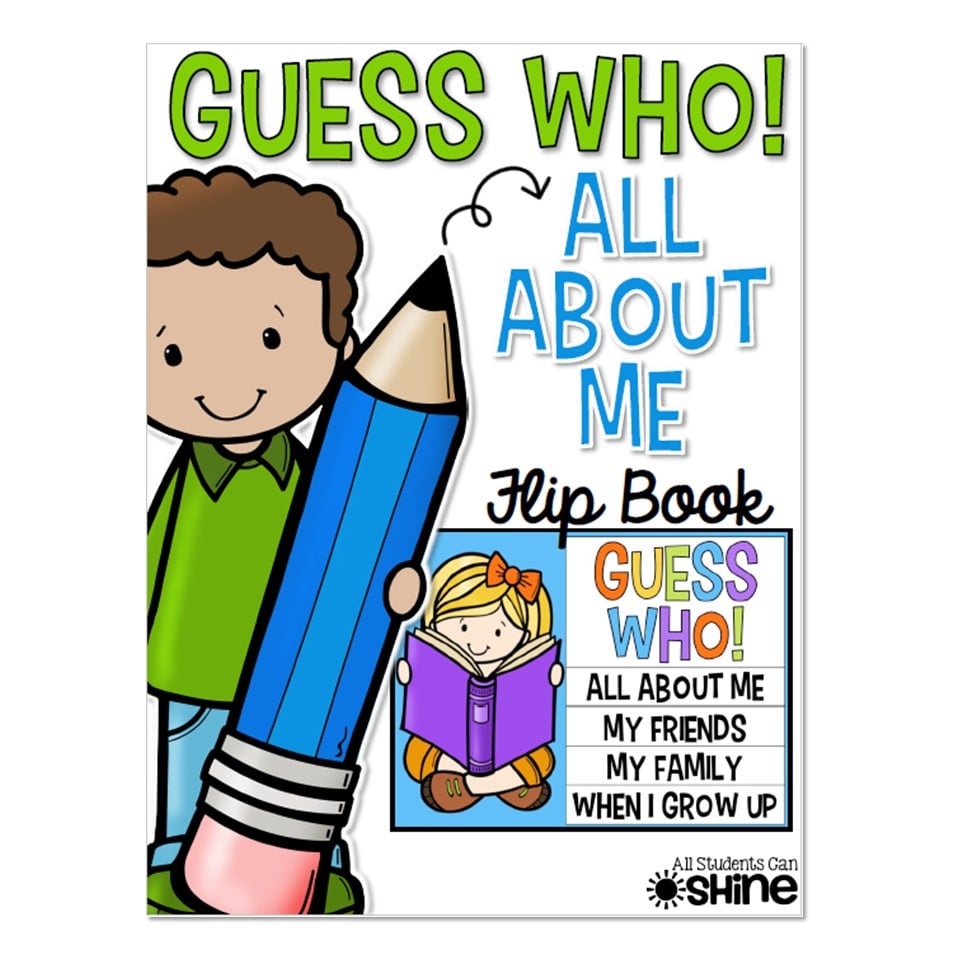 Guess Who - All About Me Flipbook - Lucky Little Learners