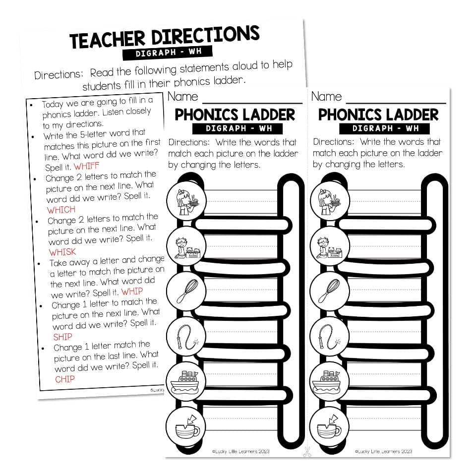 Lucky to Learn Phonics - Digraphs WH - Level 1 Phonics Ladder - Lucky ...