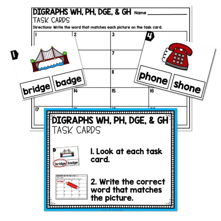 Lucky to Learn Phonics - Digraphs WH PH DGE GH - 2nd Grade Phonics ...