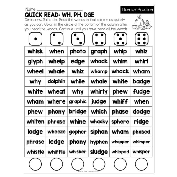 Lucky to Learn Phonics - Digraphs WH PH DGE - Quick Read Fluency ...
