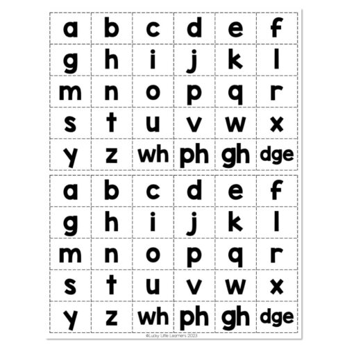 Lucky to Learn Phonics - Digraphs WH PH GH DGE - Letter Tiles - Lucky ...