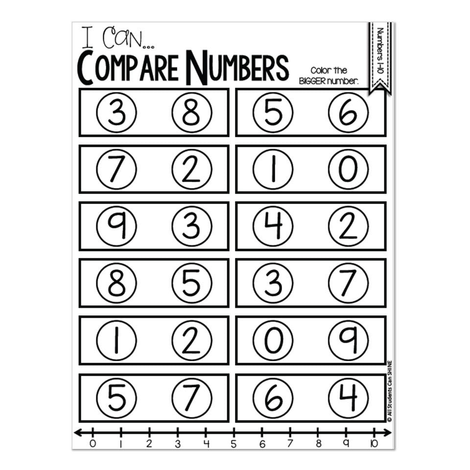 Math Intervention - I Can Compare Numbers - Lucky Little Learners