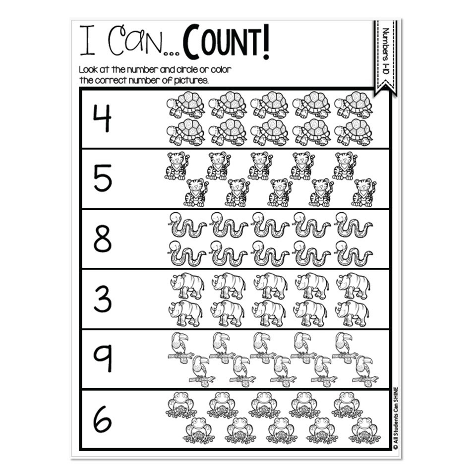 Math Intervention - I Can Count - Lucky Little Learners