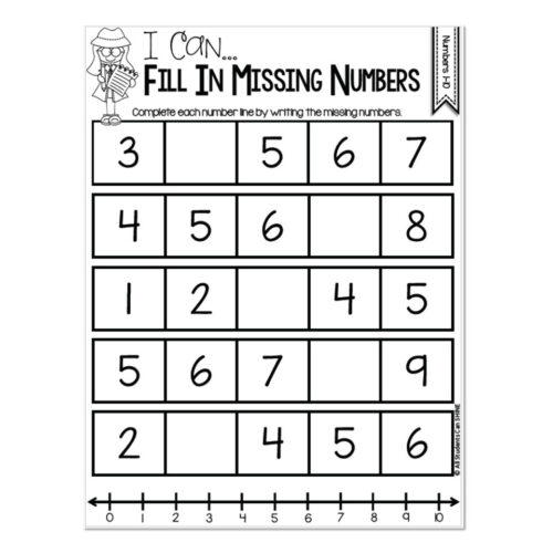 Math Intervention - I Can Fill In Missing Numbers - Lucky Little Learners