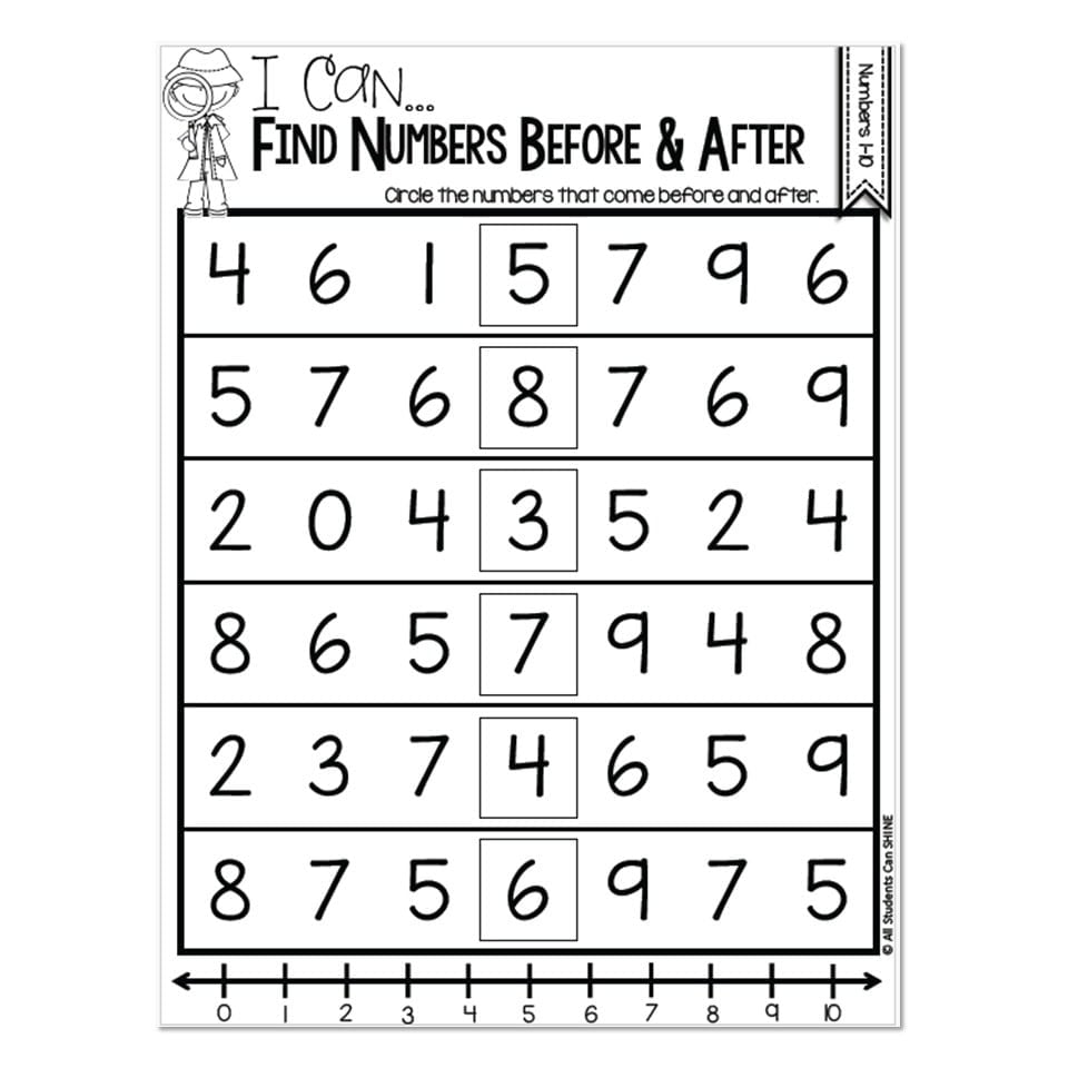 Math Intervention - I Can Find Numbers Before and After - Lucky Little ...