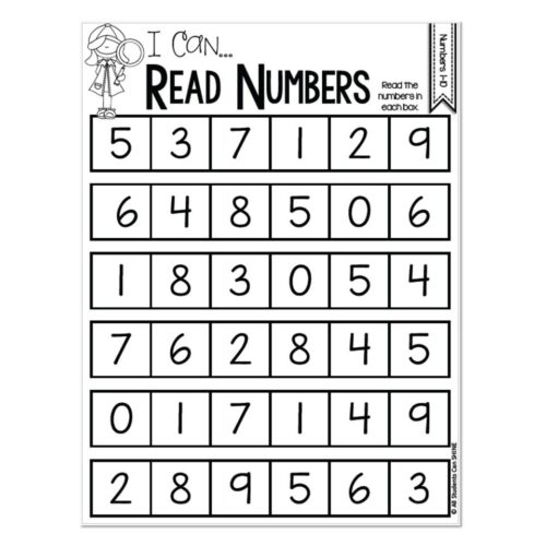 Math Intervention - I Can Read Numbers - Lucky Little Learners