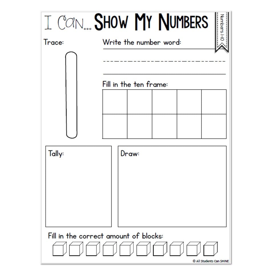 Math Intervention - I Can Show My Numbers - Lucky Little Learners
